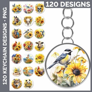 Watercolor Keychain PNG Sublimation Design Mega Bundle | Best Seller ...