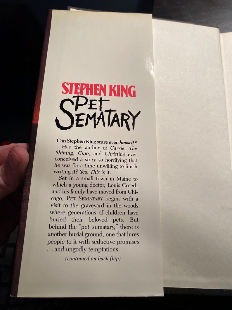Pet Sematary Stephen King - Etsy