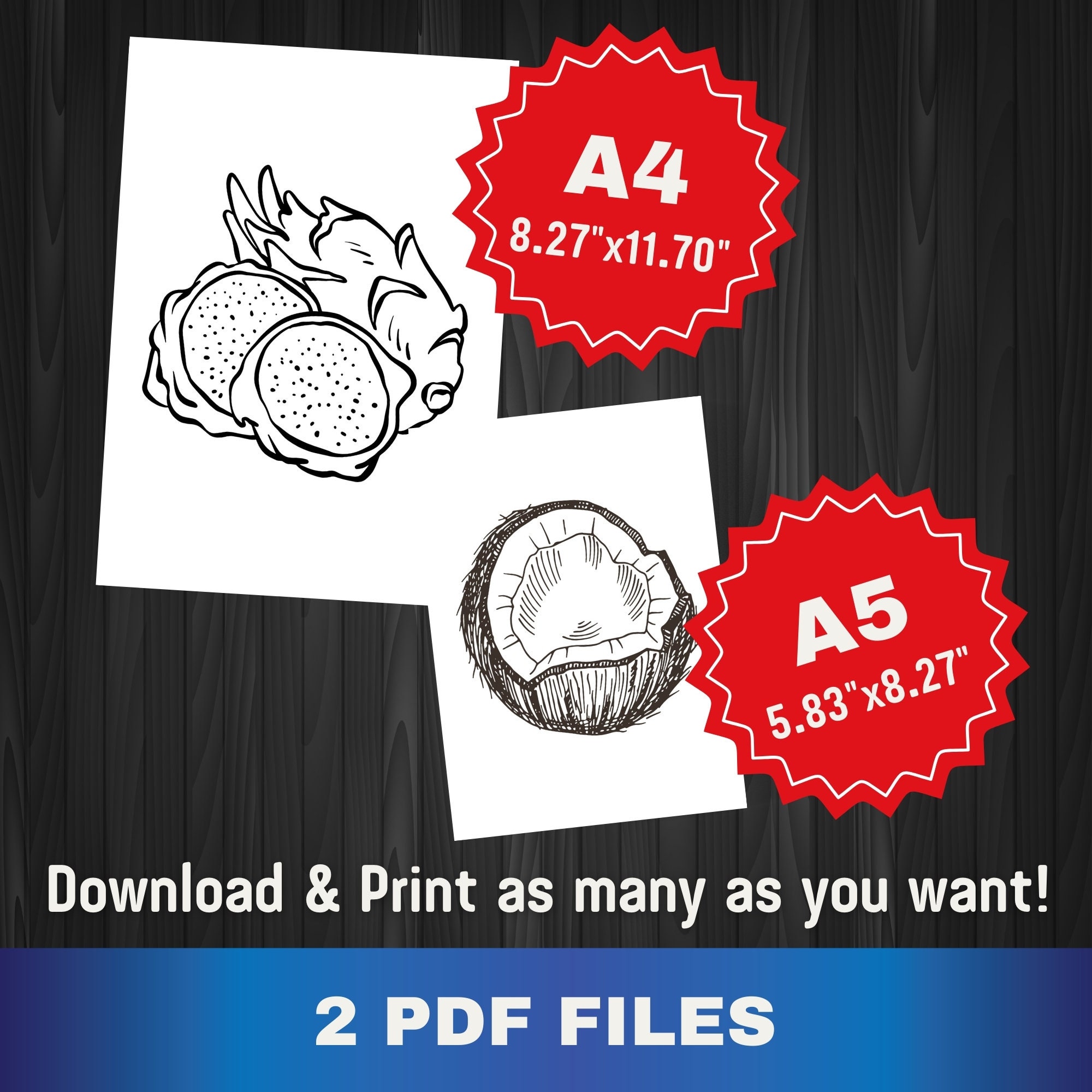 12 Easy Fruit Coloring Pages for Kids, Child Painting Book ...