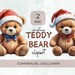 Honey Bear Watercolor Digital Clipart, Bear With Honey Pot, Honey Bee ...