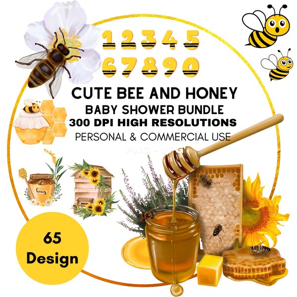 Bee Clipart - Etsy