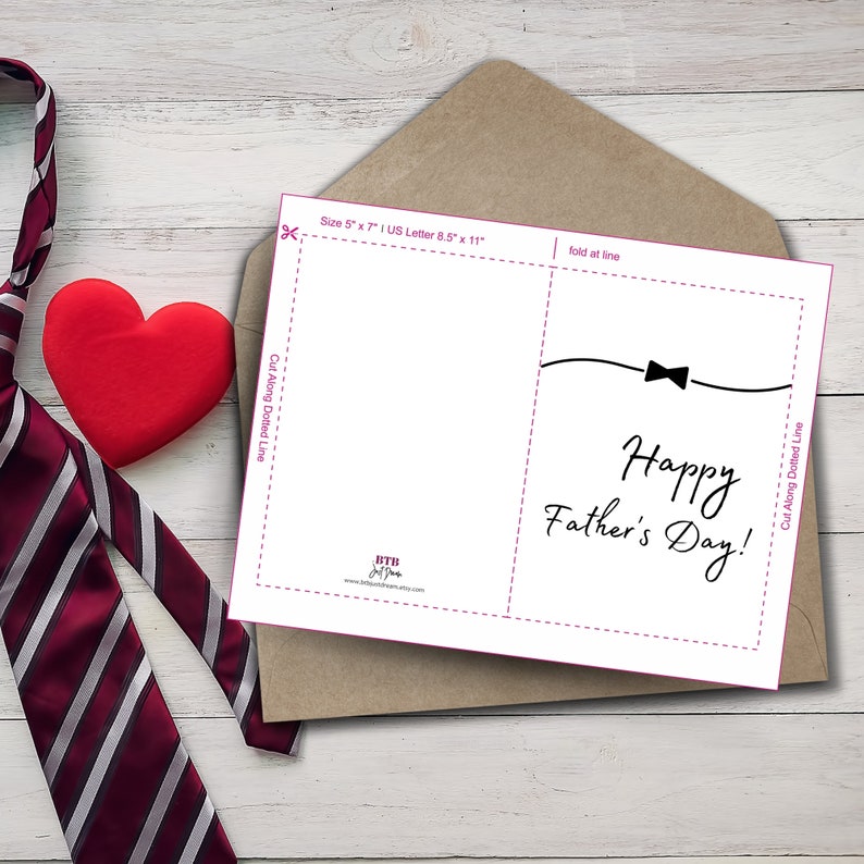 Fathers Day Card Template, Fathers Day Card, Printable Fathers Day Card ...