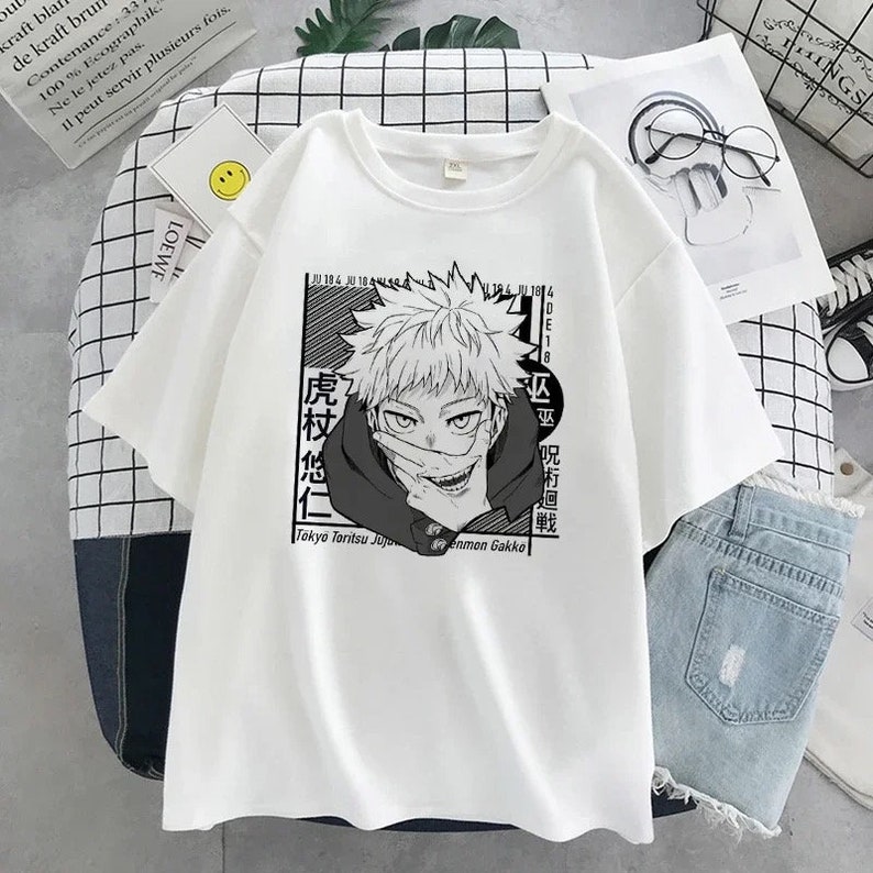 Jujutsu Kaisen T-shirt Harajuku Fashion Unisex Baggy Clothes Yuji Y2k ...