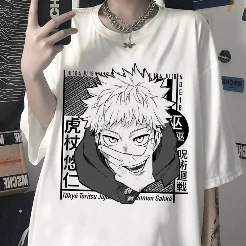 Jujutsu Kaisen T-shirt Harajuku Fashion Unisex Baggy Clothes Yuji Y2k ...