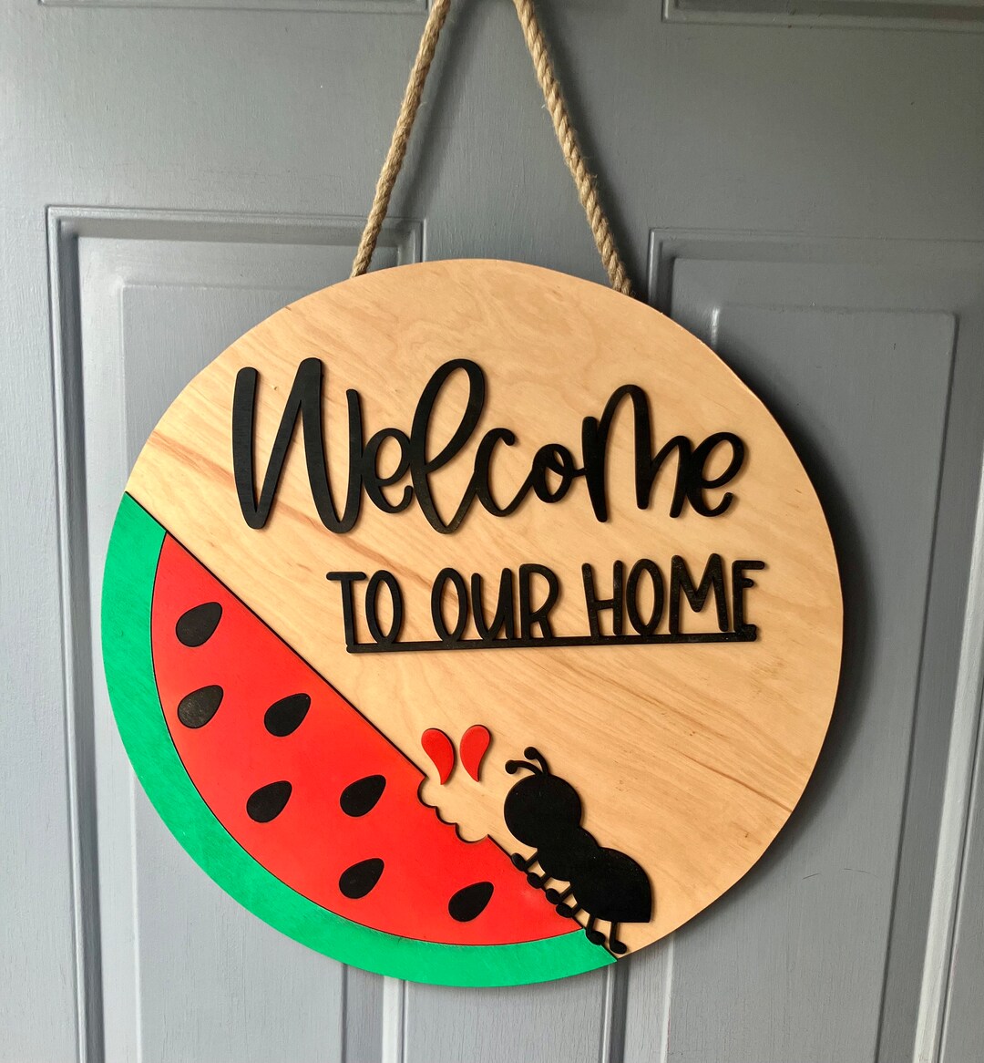 Watermelon Welcome Sign - Etsy