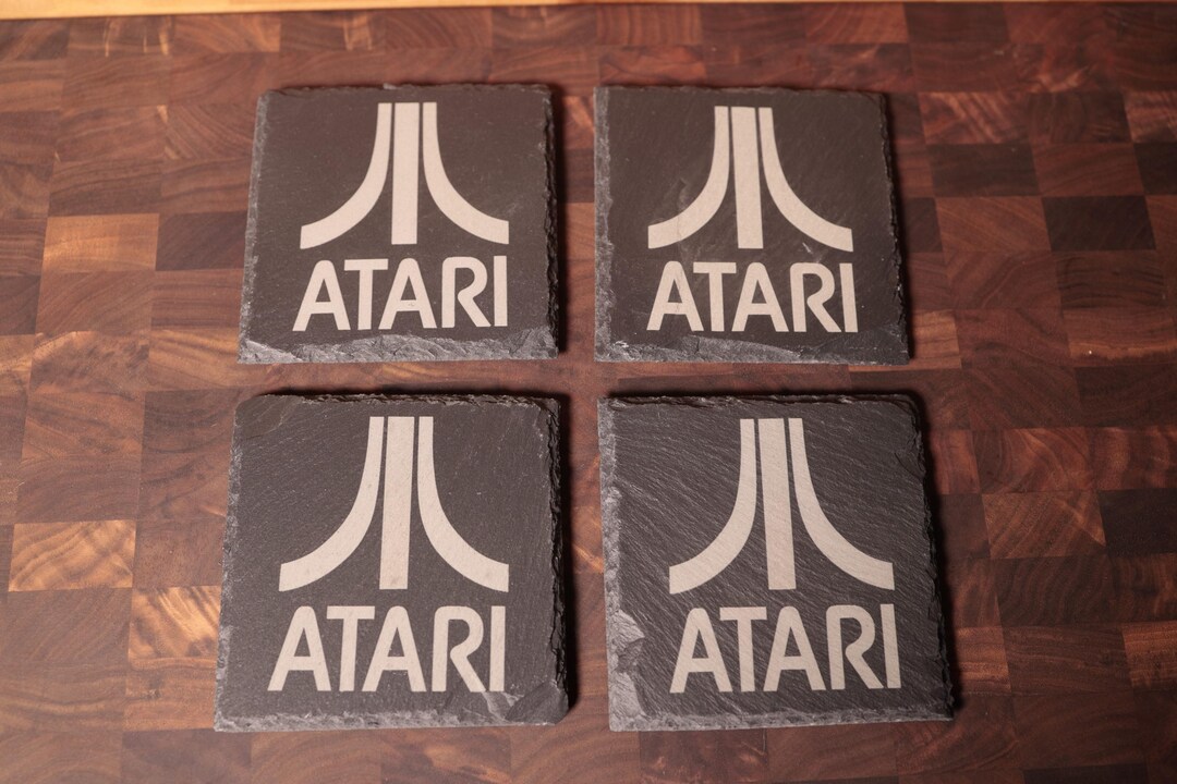 Atari Inspired Slate Coasters | Laser Engraved Retro Coaster Set ...