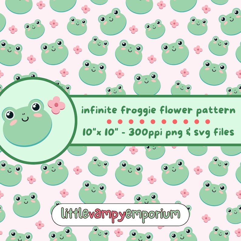 Infinite Froggie Flower Digital Pattern - Etsy