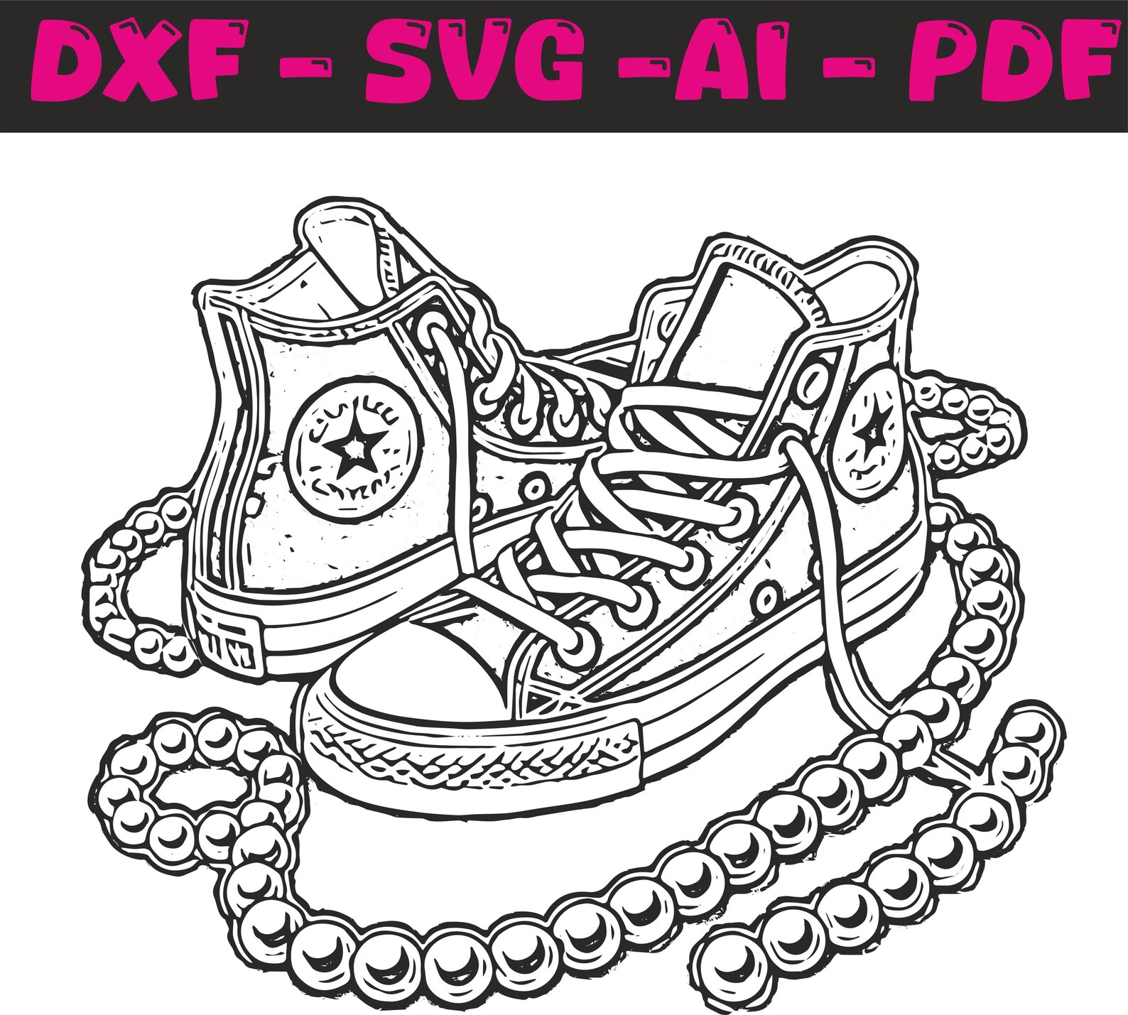 Converse Svg Sticker Digital Sticker Converse Dxf Converse Pdf Converse ...