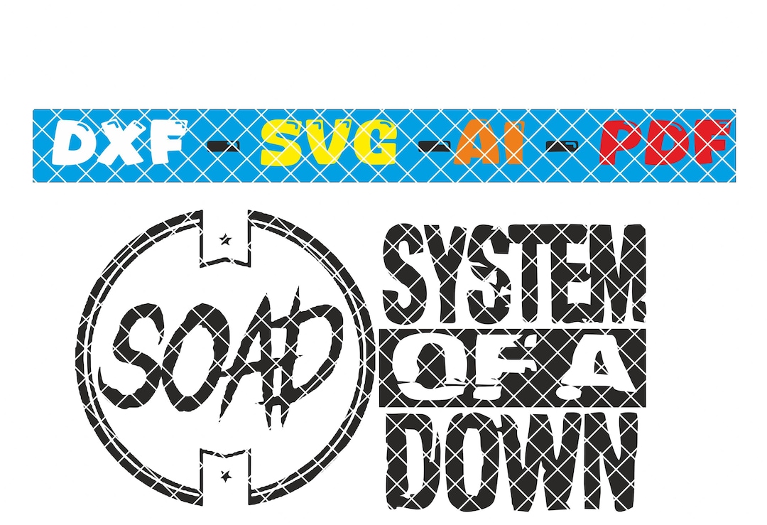 System of A Down and SOAD Chop Suey Design Dxf Svg Ai Pdf Sticker Mug ...