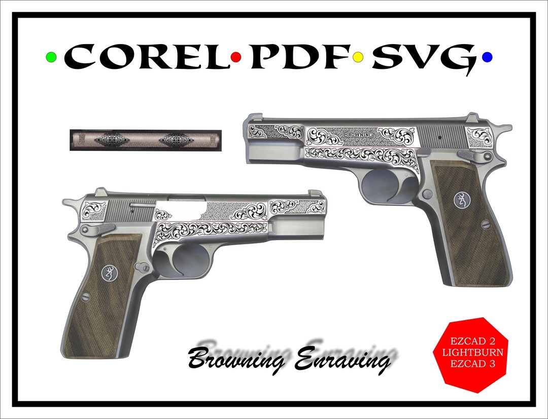 Browning Engraving Laser File – Corel, Dxf, Svg, Ai, Cdr (digital ...