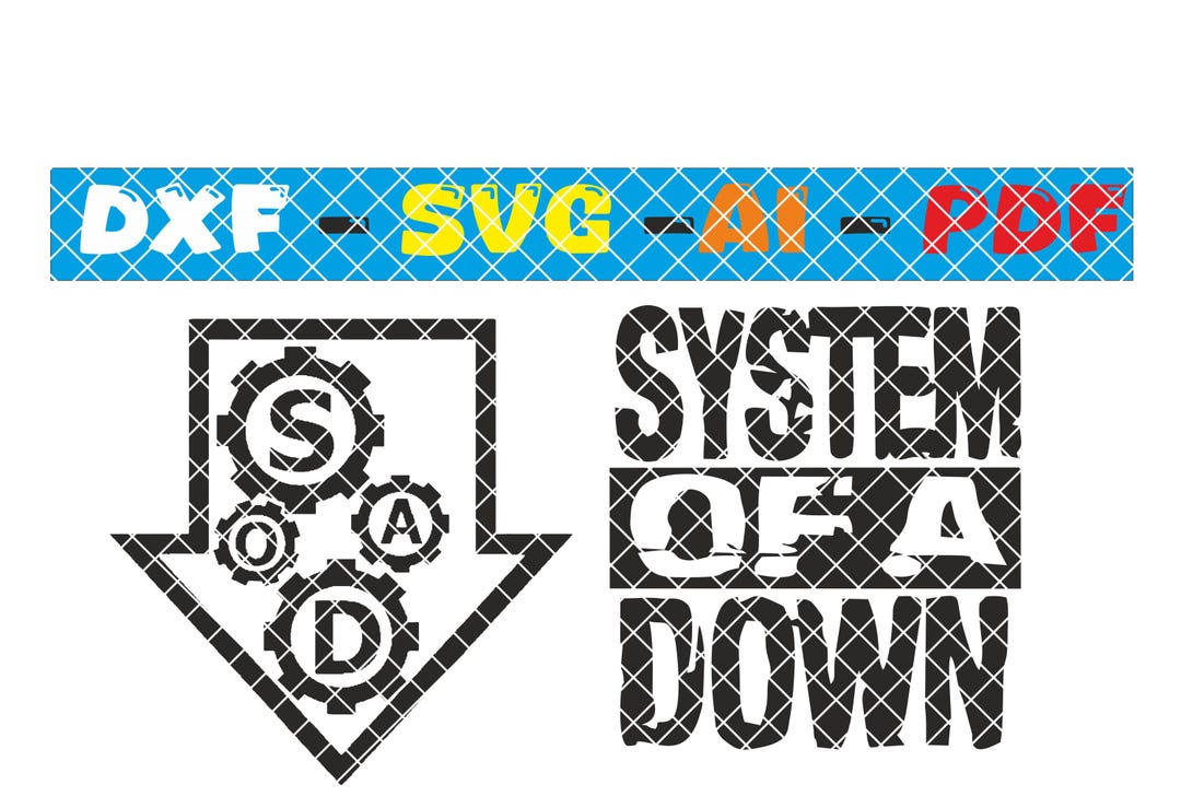 System of A Down and SOAD Chop Suey Design Dxf Svg Ai Pdf Sticker Mug ...