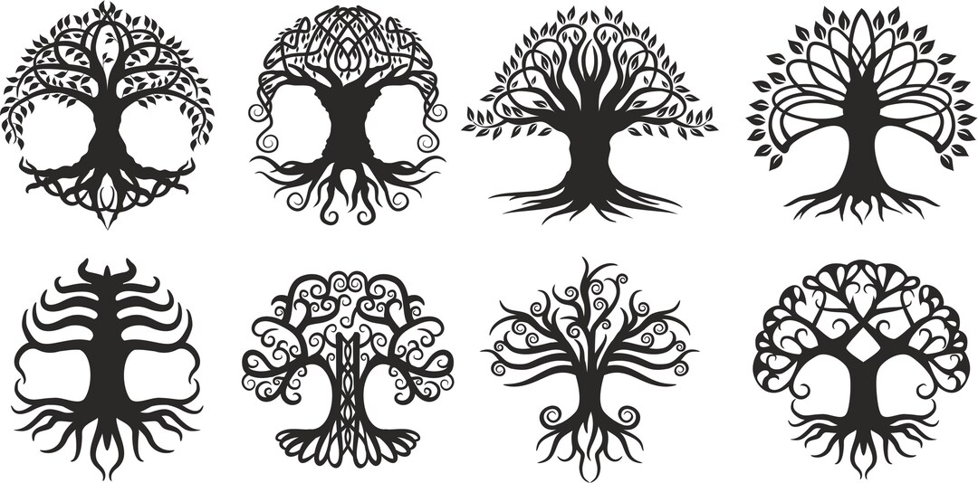 Celtic Trees Pack Vector Celtic Knot SVG Celtic Clipart, Celtic SVG Cut ...