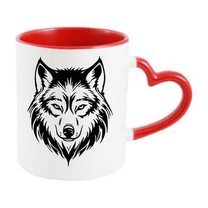 Wolf Drawing in 4 Different Formats Download Now Sticker Laser Cut ...