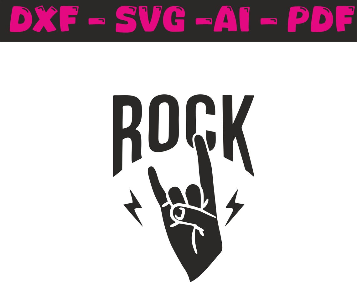 Rock Hand Svg Rock Dxf Rockpdf Rockclipart Rockprinting Rock Sticker ...