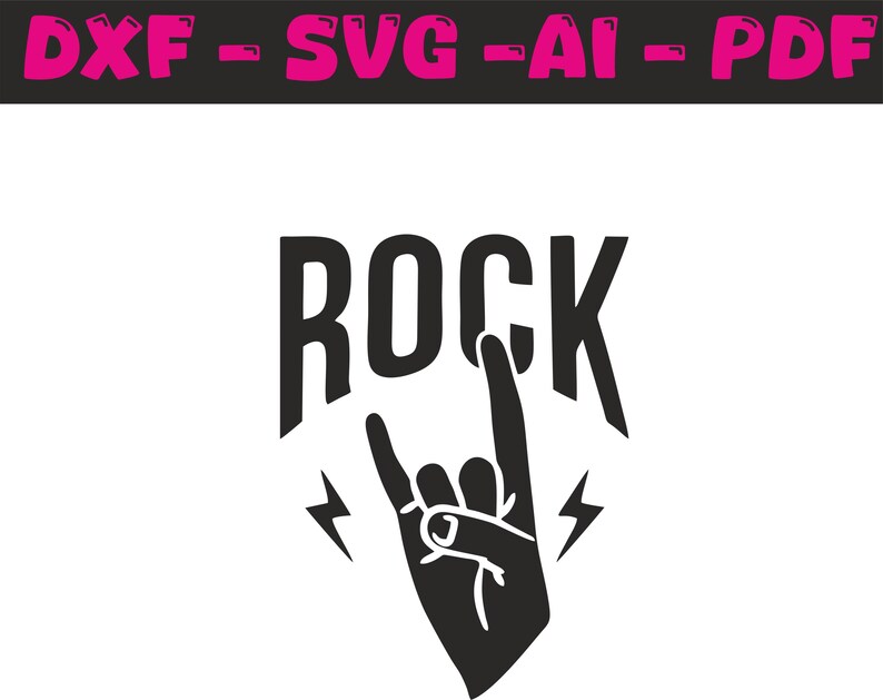 Rock Hand Svg Rock Dxf Rockpdf Rockclipart Rockprinting Rock Sticker ...
