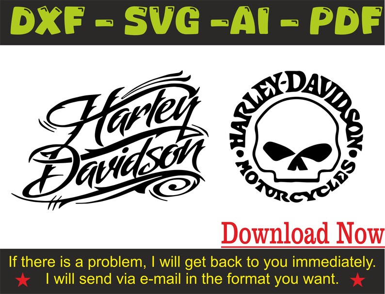 Harley Davidson Sticker Harley Davidson Dxf Harley Davidson Pdf Harley ...