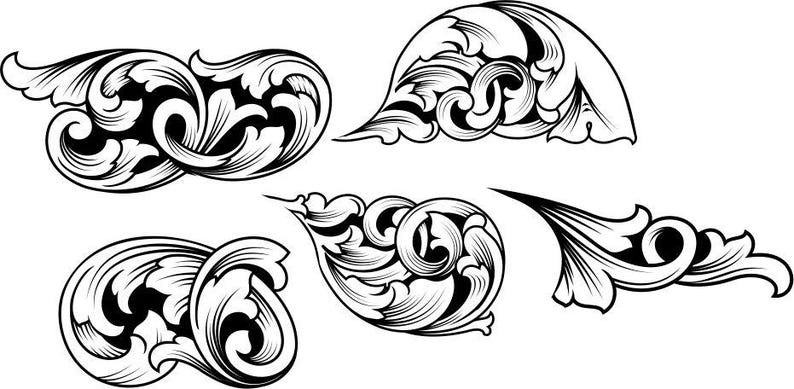 Scroll SVG Bundle Scroll Ai Bundle Scroll Dxf Bundle Scroll Pdf Scroll ...