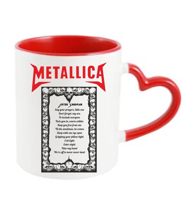 Metallica Enter Sandman Lyrics With Head Motif Digital Download Now Dxf ...