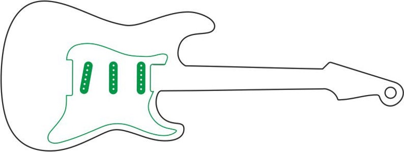 Guitar Drawing Download Now in Svg and Dxf Formats CNC Cutting Laser ...