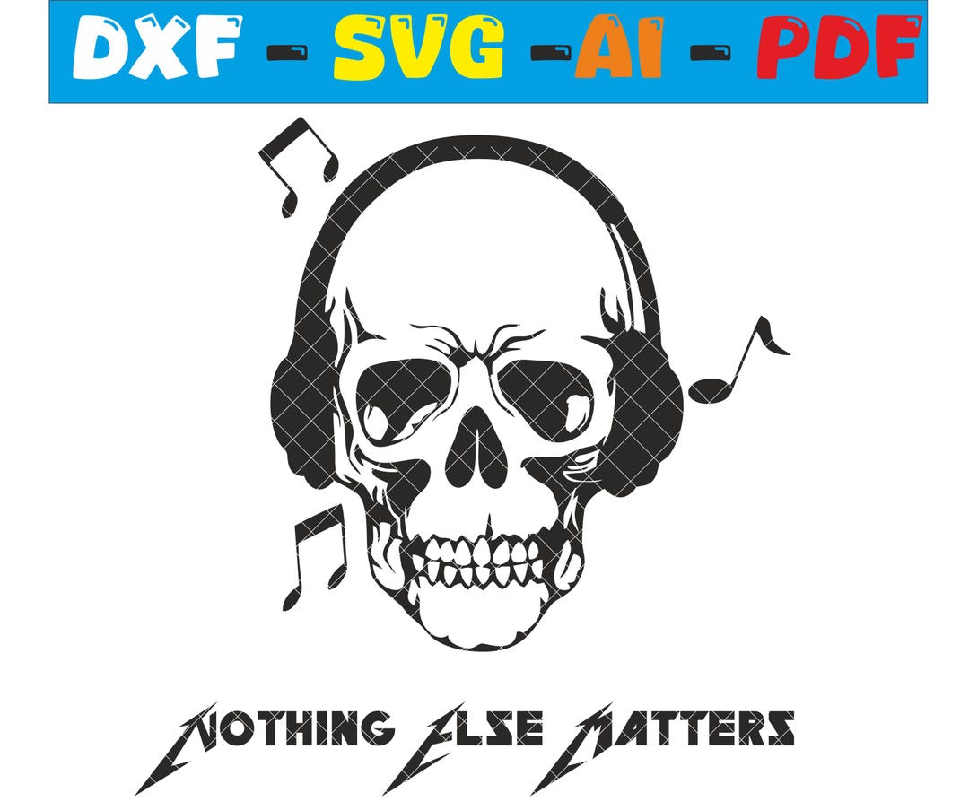Metallica Sticker Nothing Else Matters Lyrics With Head Motif Digital ...
