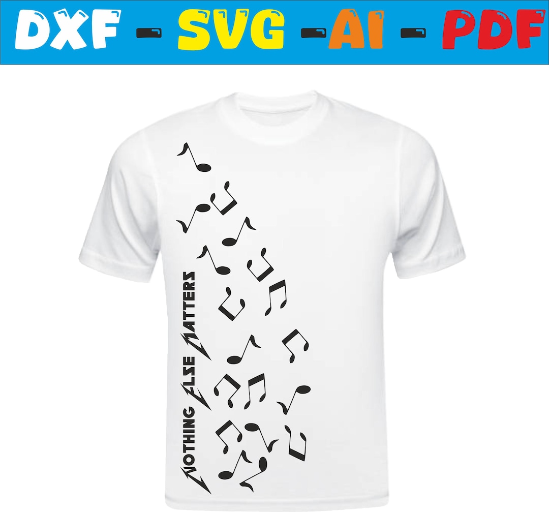 Metallica Nothing Else Matters Lyrics Music Note Design Digital ...