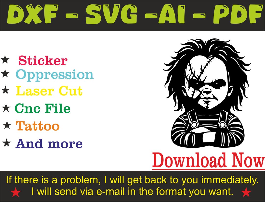 Chucky Pdf Chucky Svg Chucky Sticker Chucky Digital Chucky Tattoo - Etsy UK