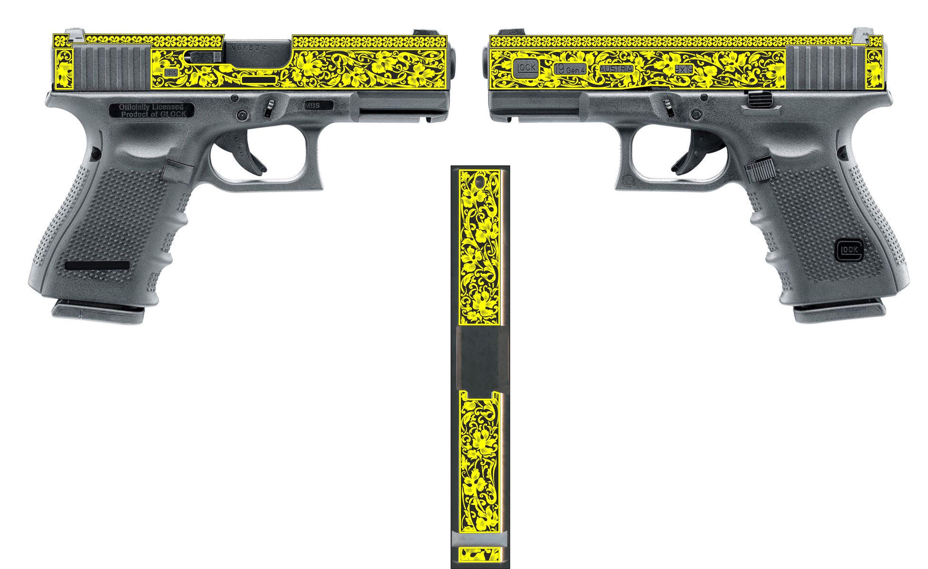 Glock 19 Laser Engraving Glock Polymer Pattern Glock 19 Laser Files ...