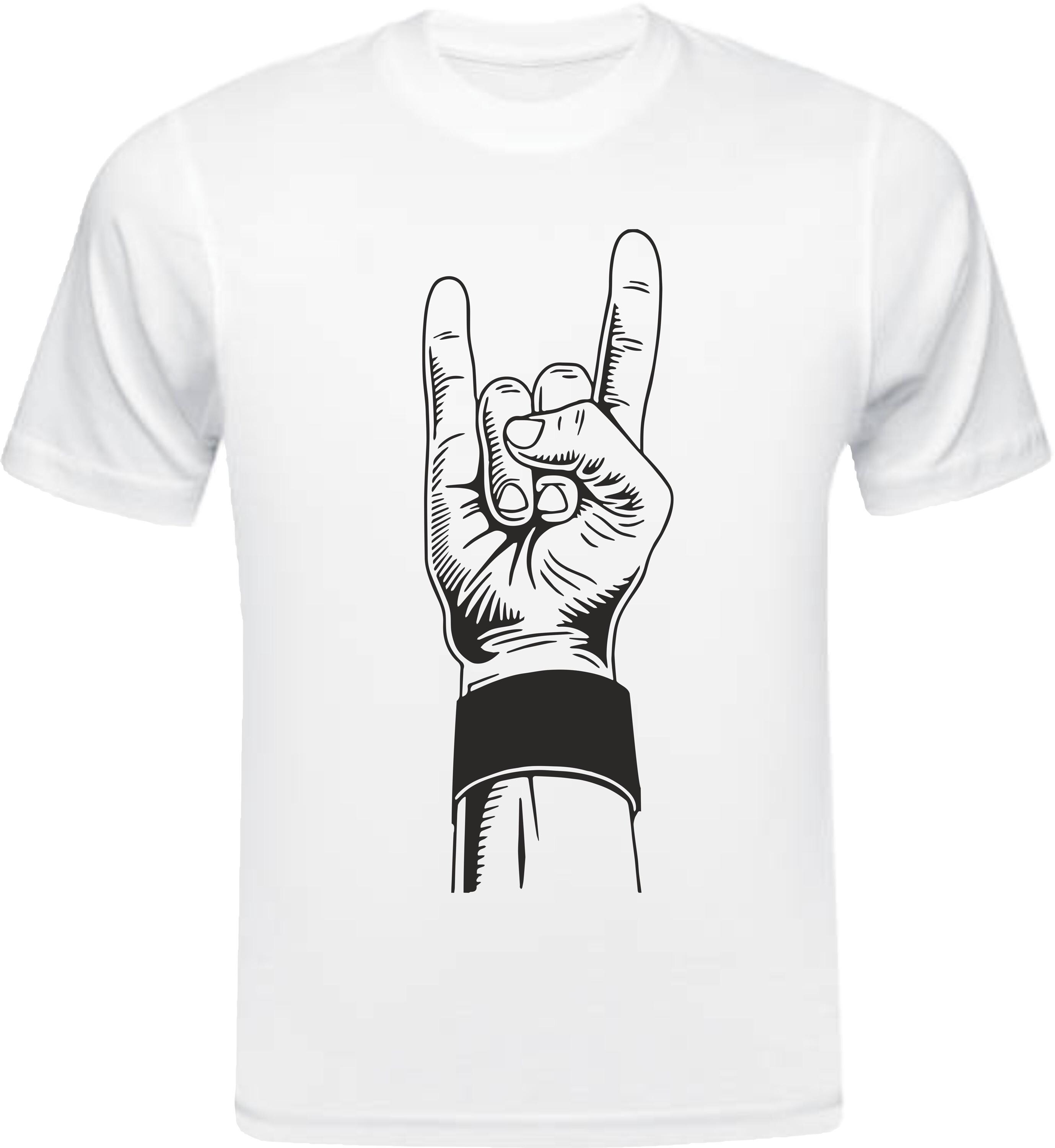 Rock Hand Dxf Svg Png Files Rock Hand Sign Metal Rock N Roll Cut File ...