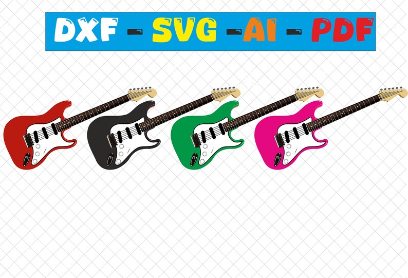 Electric Guitar Design Digital Files Guitar Laser Guitar Print Guitar ...