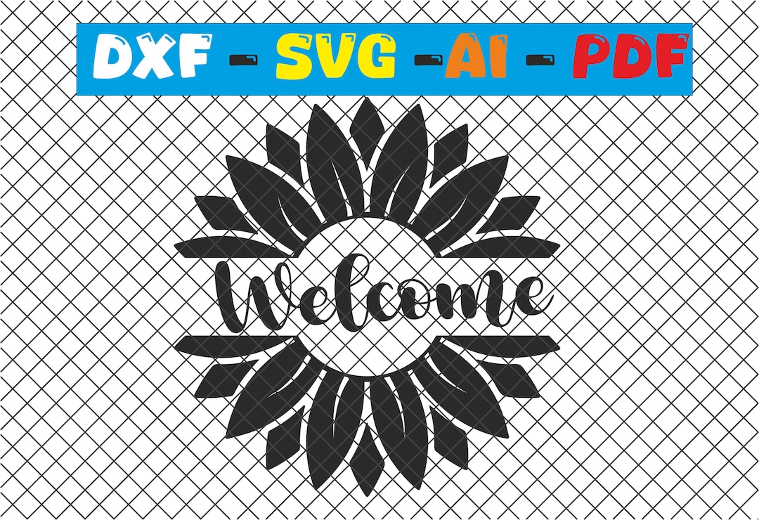 Welcome Vector Drawing Dxf Svg Ai Pdf Download Now in Photomats - Etsy