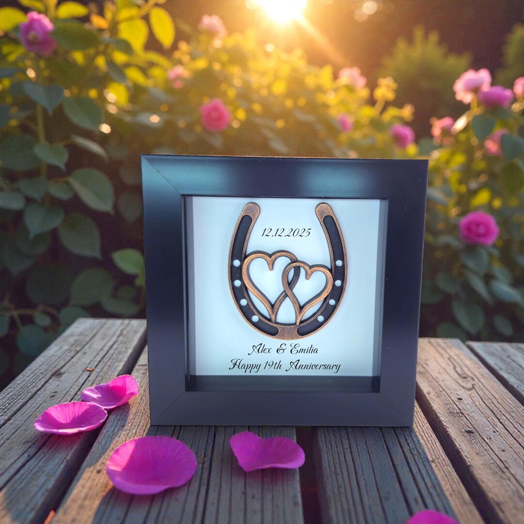 19th Bronze Wedding Anniversary Personalised Gift, Handmade Symbolic ...