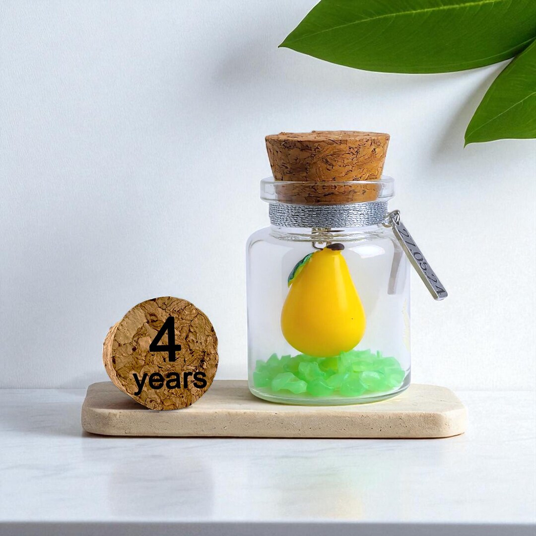 4th Fruit Wedding Anniversary Gift, Personalised Miniature Bottle ...