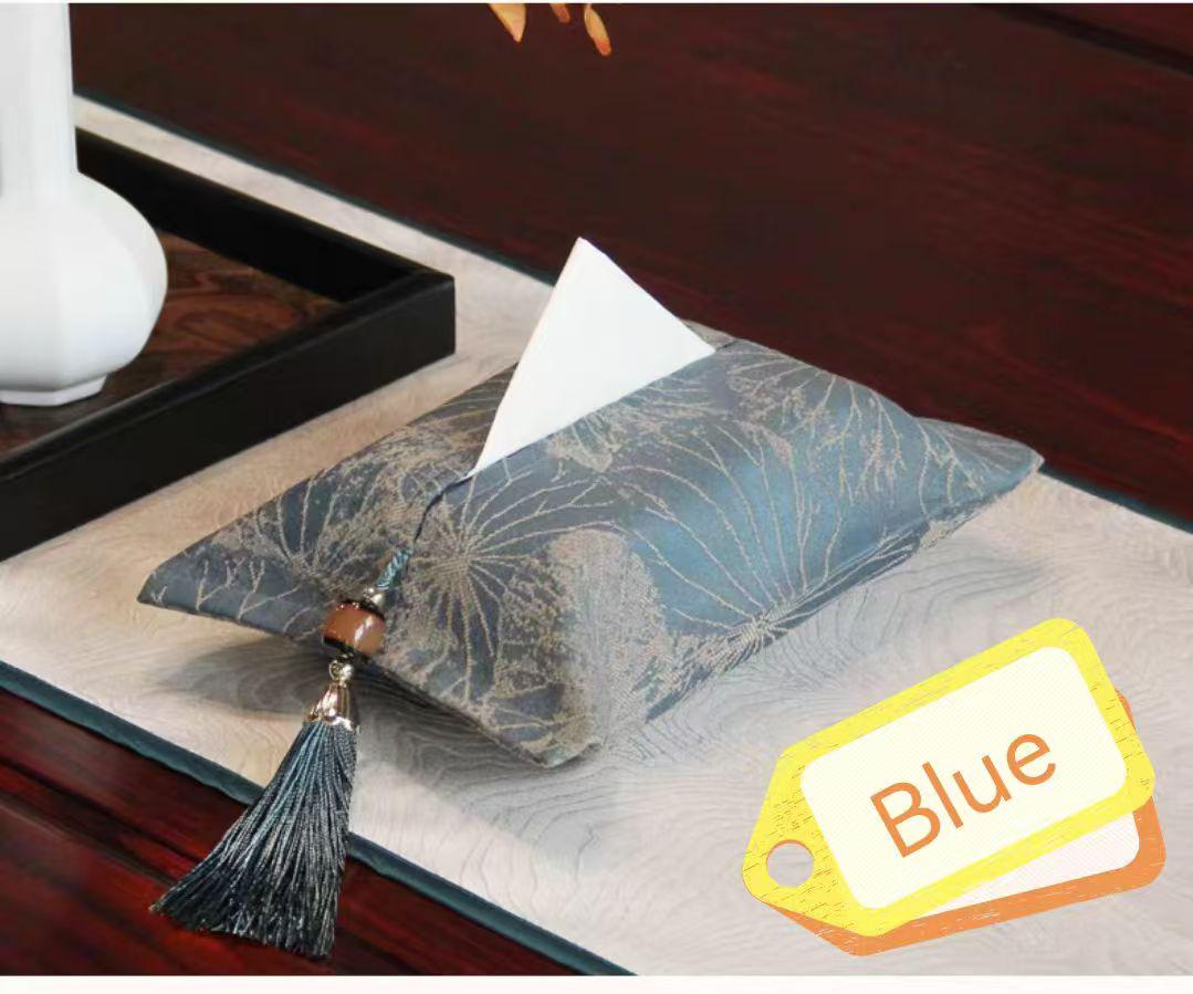 Set of Two Fabric Tissue Box Cover Patchwork Travel Pocket Tissue Boxes ...