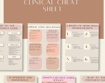 Nursing Clinical Cheat Sheet Bundle: Study Guide (digital Download) - Etsy