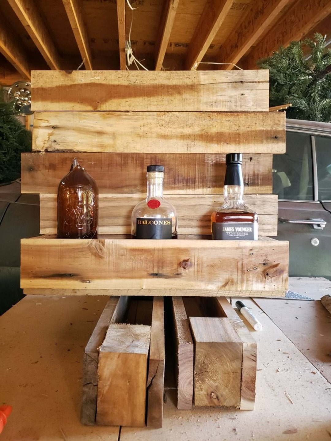 Rustic Custom Wine or Whiskey Racks - Etsy