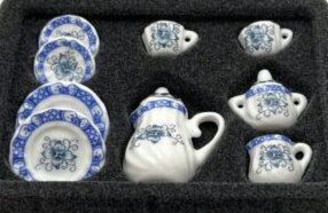 Blue Coffee Set - Etsy