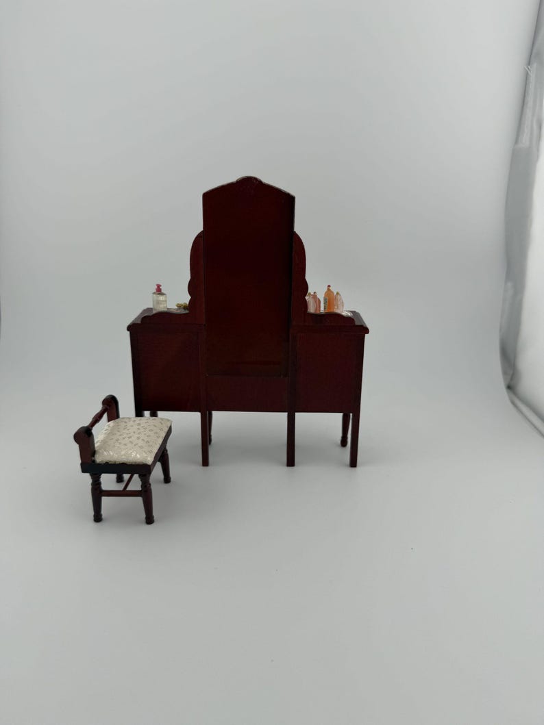 Vanity With Mirror and Chair - Etsy