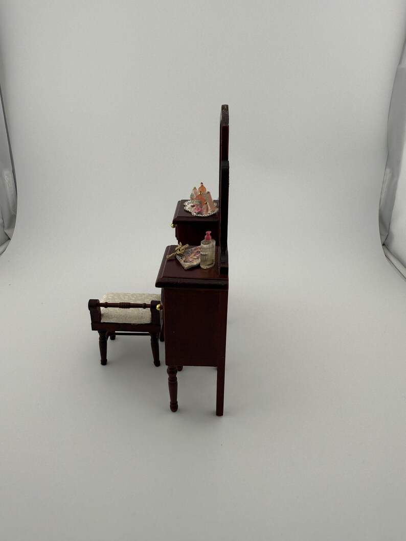 Vanity With Mirror and Chair - Etsy