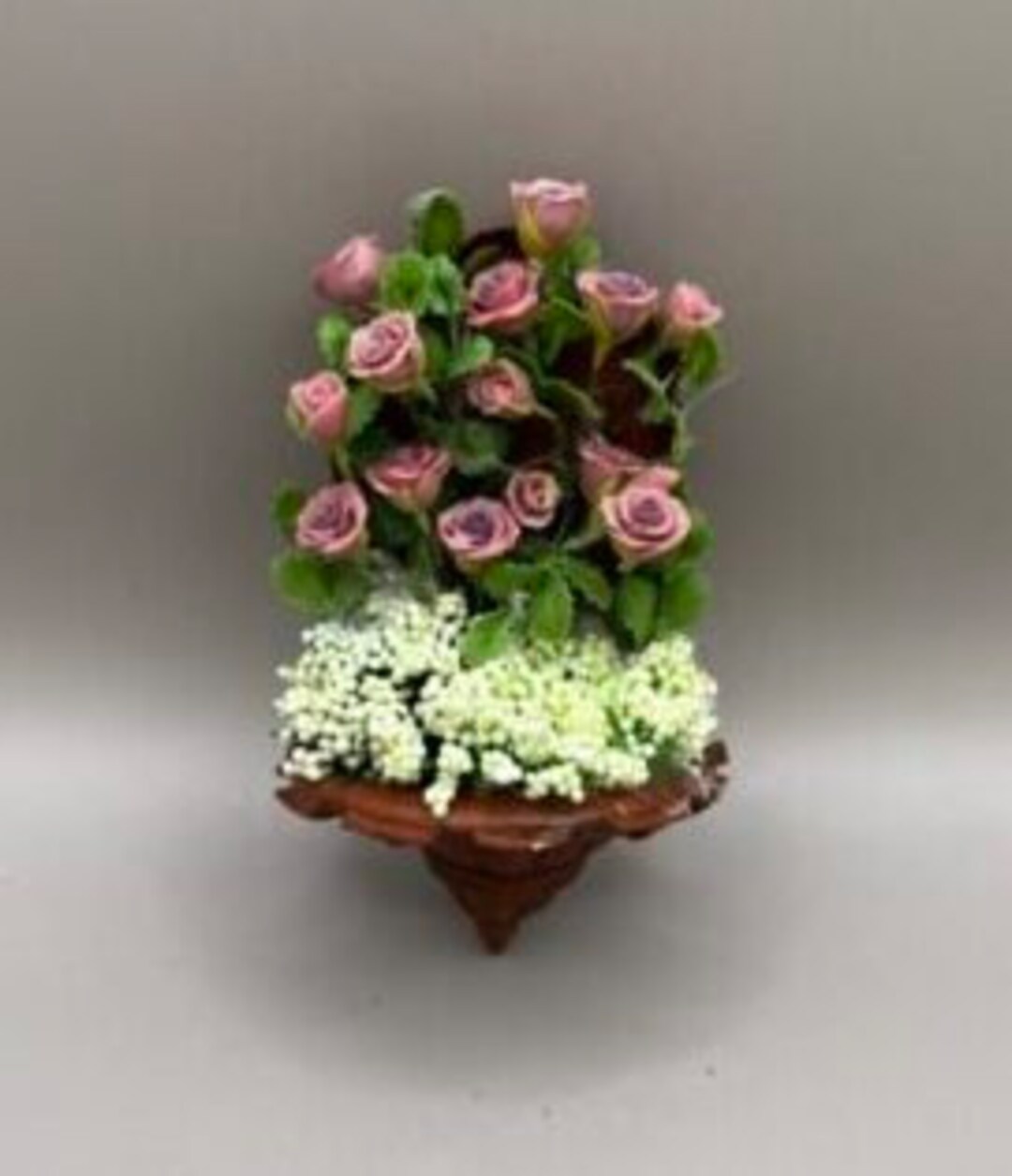 Wall Urn With Pink Flowers - Etsy