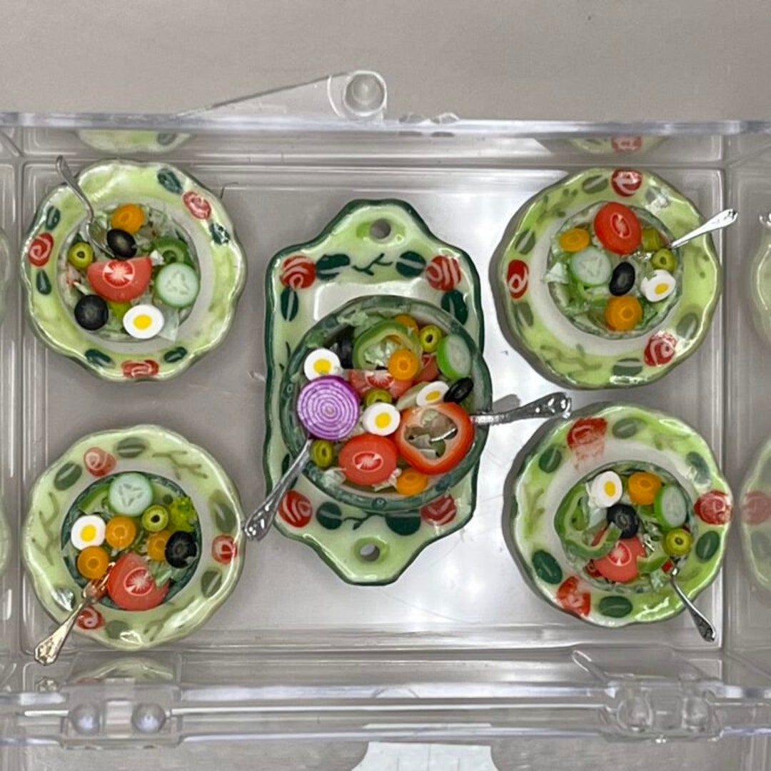 Salad Set With Serving Tray - Etsy