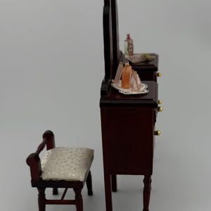 Vanity With Mirror and Chair - Etsy