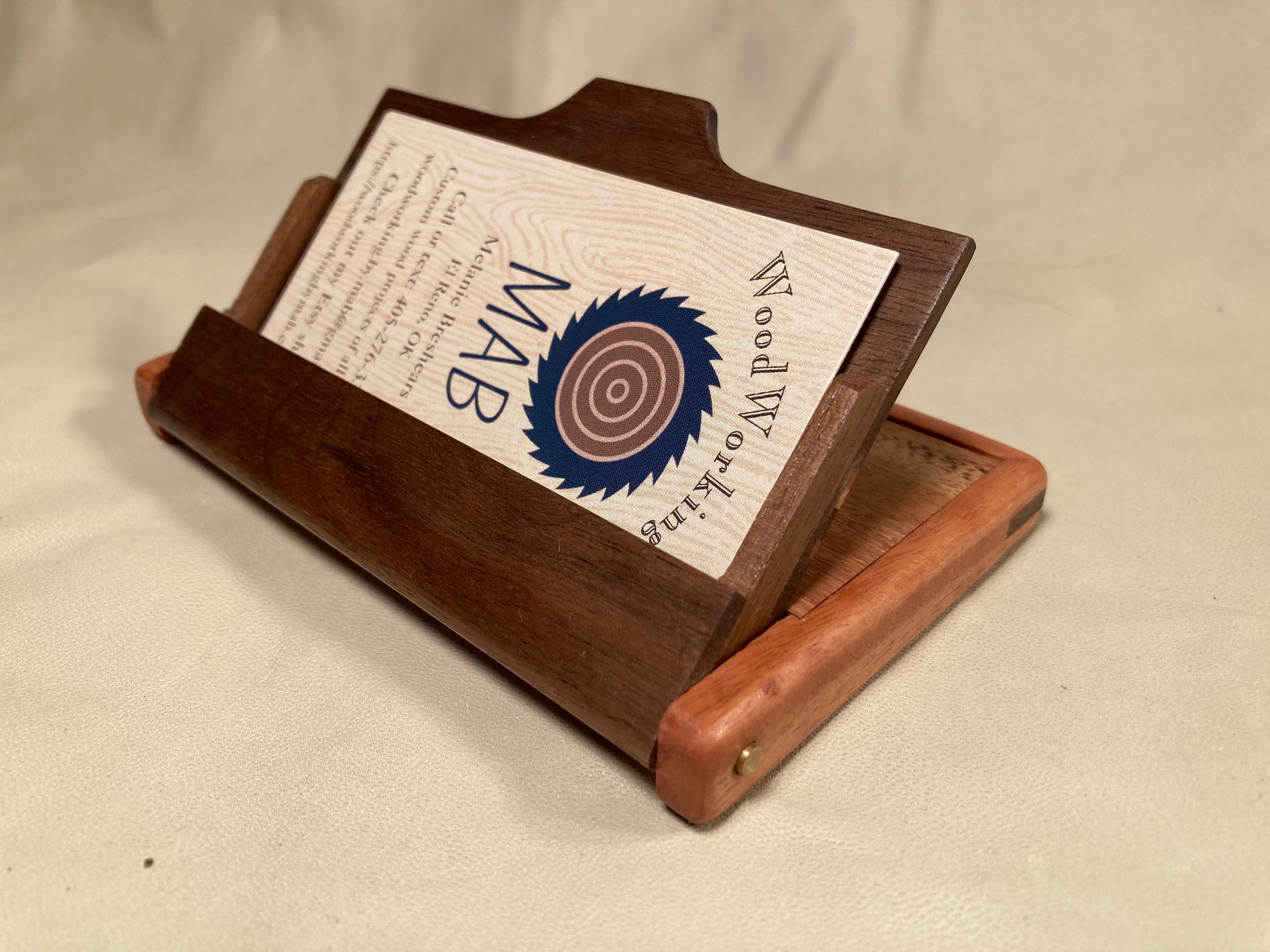 Wooden Business Card Carrying Case/holder, Wooden Credit Card Wallet ...