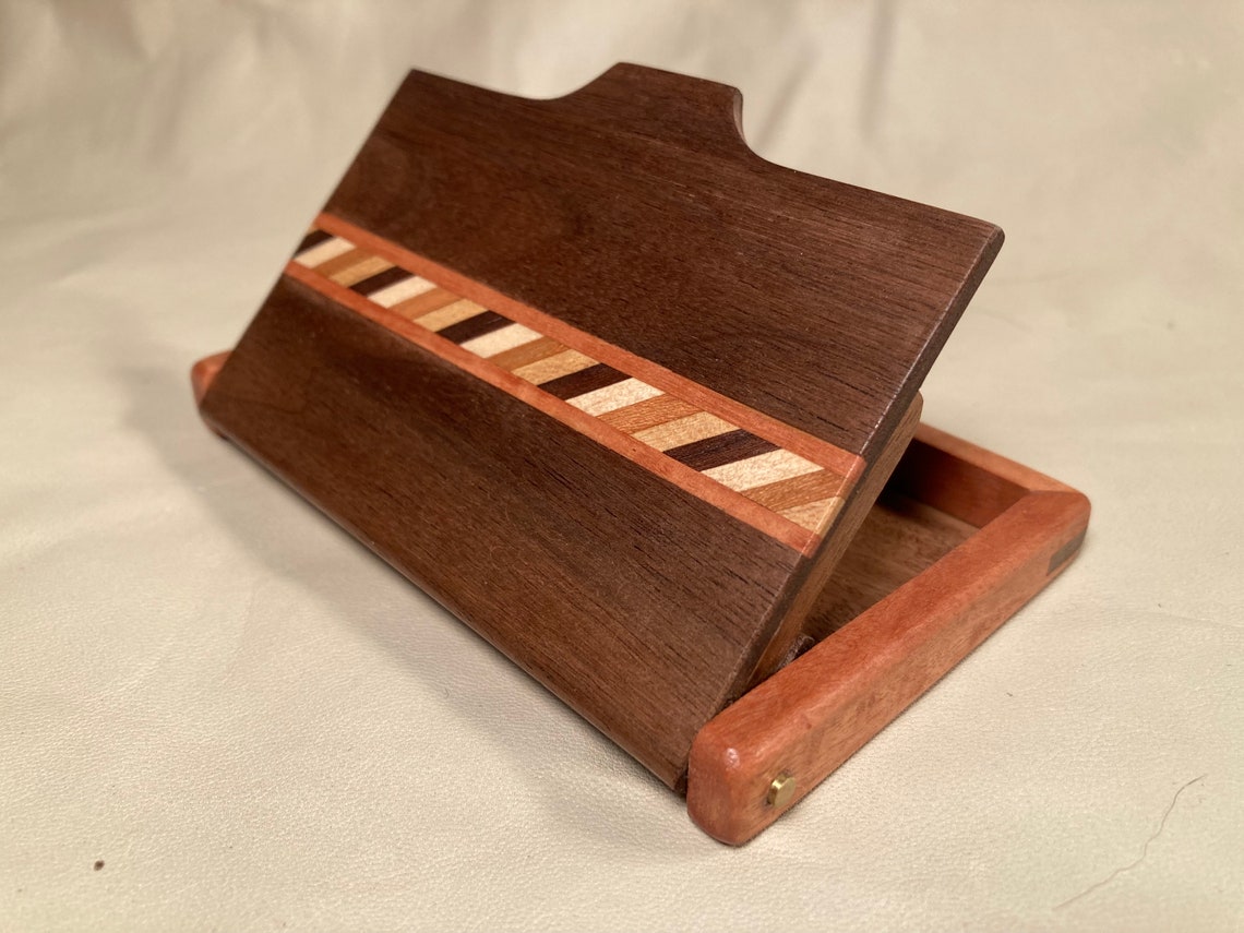 Wooden Business Card Carrying Case/holder, Wooden Credit Card Wallet ...