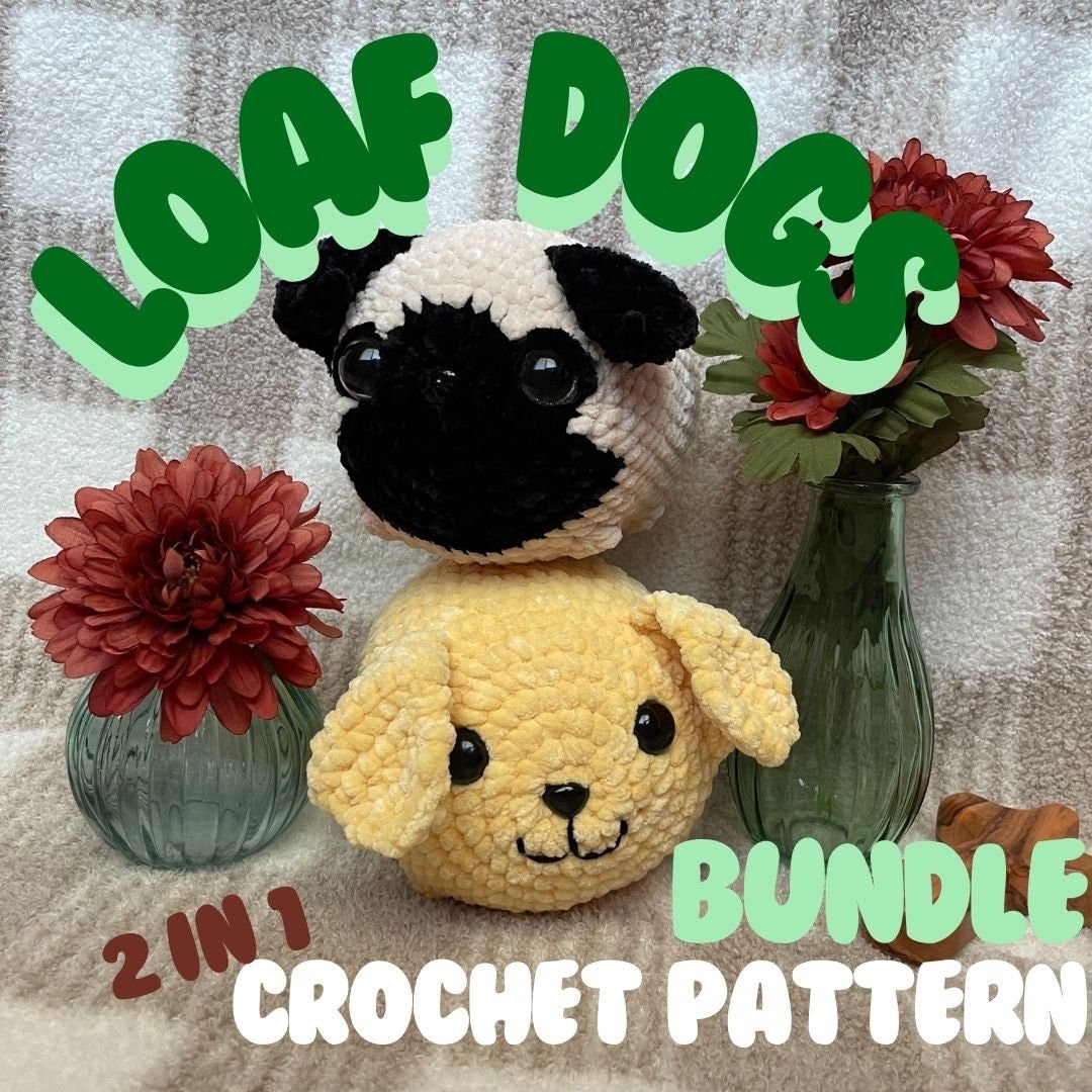 Loaf Dog BUNDLE Crochet Pattern PDF (2 in 1) - Etsy