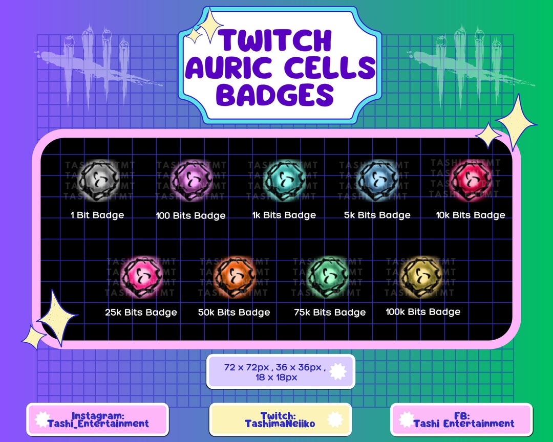 DBD Auric Cells Bits/subs Badges - Etsy