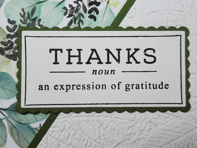 Thanks, an Expression of Gratitude in Soft, Neutral Green Leaves in the ...
