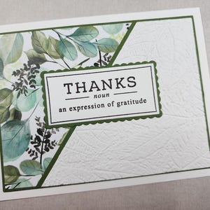 Thanks, an Expression of Gratitude in Soft, Neutral Green Leaves in the ...