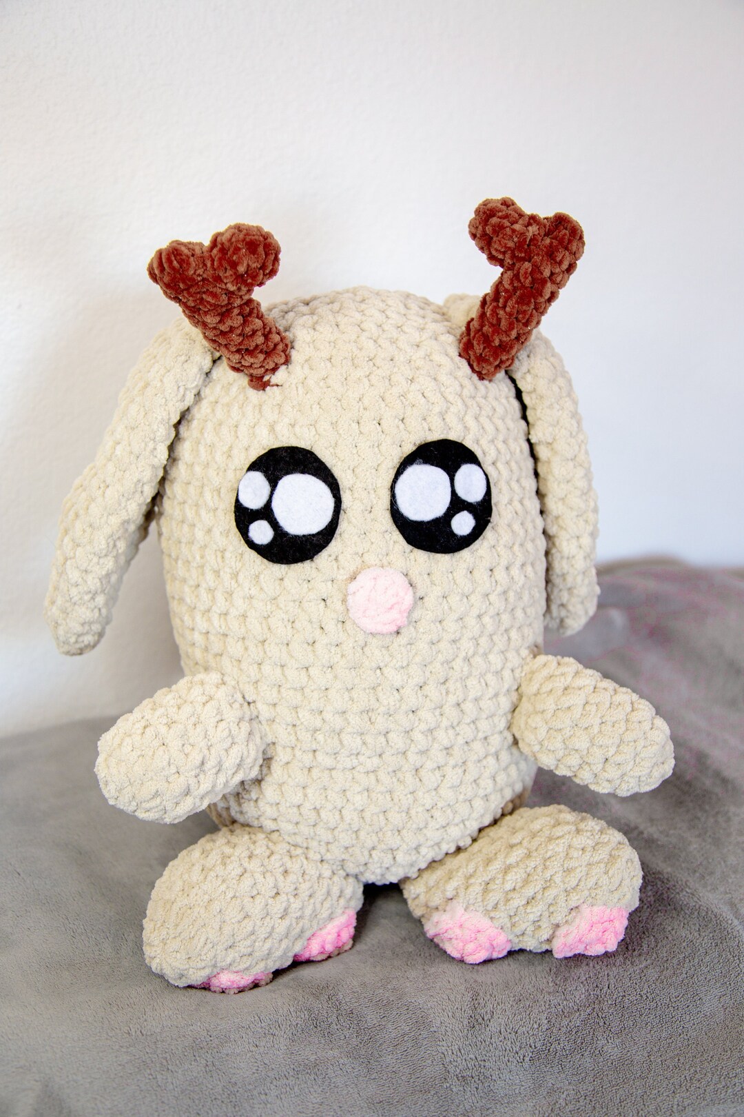 Jackalope Plushie Crochet Amigurumi Stuffed Animal - Etsy