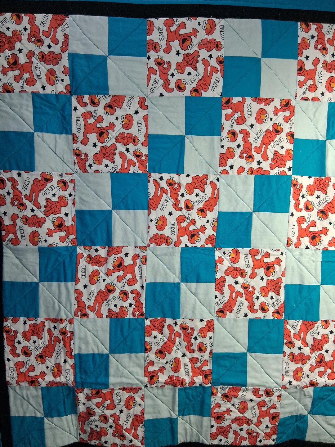 Elmo Inspired Baby Quilt Throw Blanket - Etsy