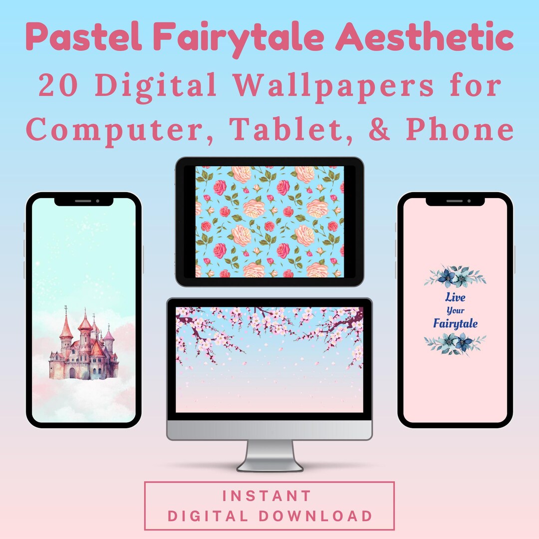 Fairytale Aesthetic Wallpaper for Computer, Tablet, & Phone, Pastel ...